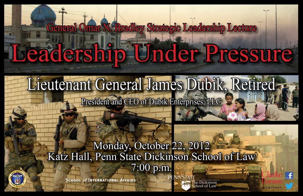 Lieutenant General James M. Dubik – “General Omar N. Bradley Lecture ...