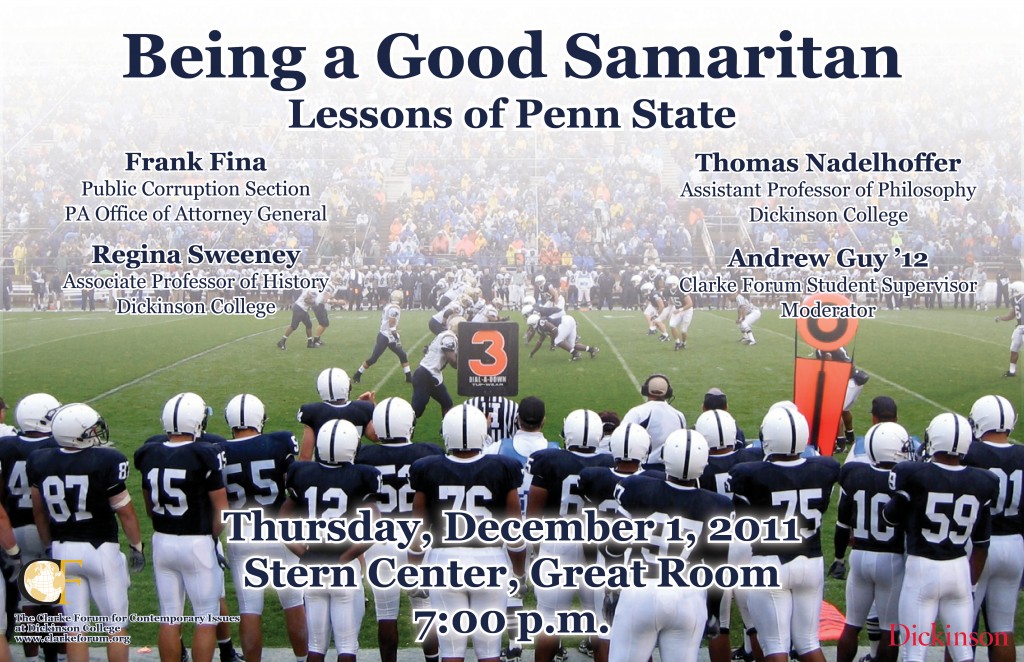 Being a Good Samaritan: Lessons of Penn State | Clarke Forum for ...