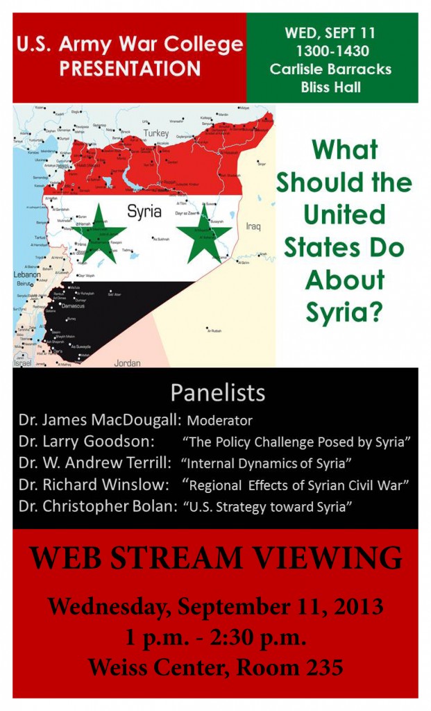 What Should the United States Do About Syria? | Clarke Forum for ...
